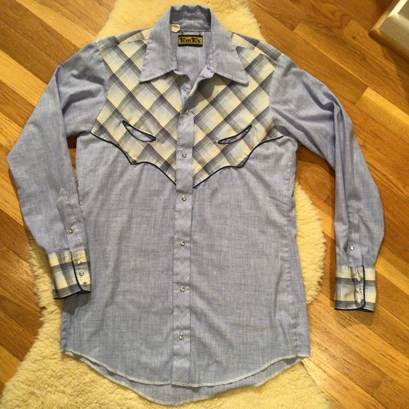 Tem Tex | Shirts | Vintage Tem Tex Western Smile Pocket Button Down ...